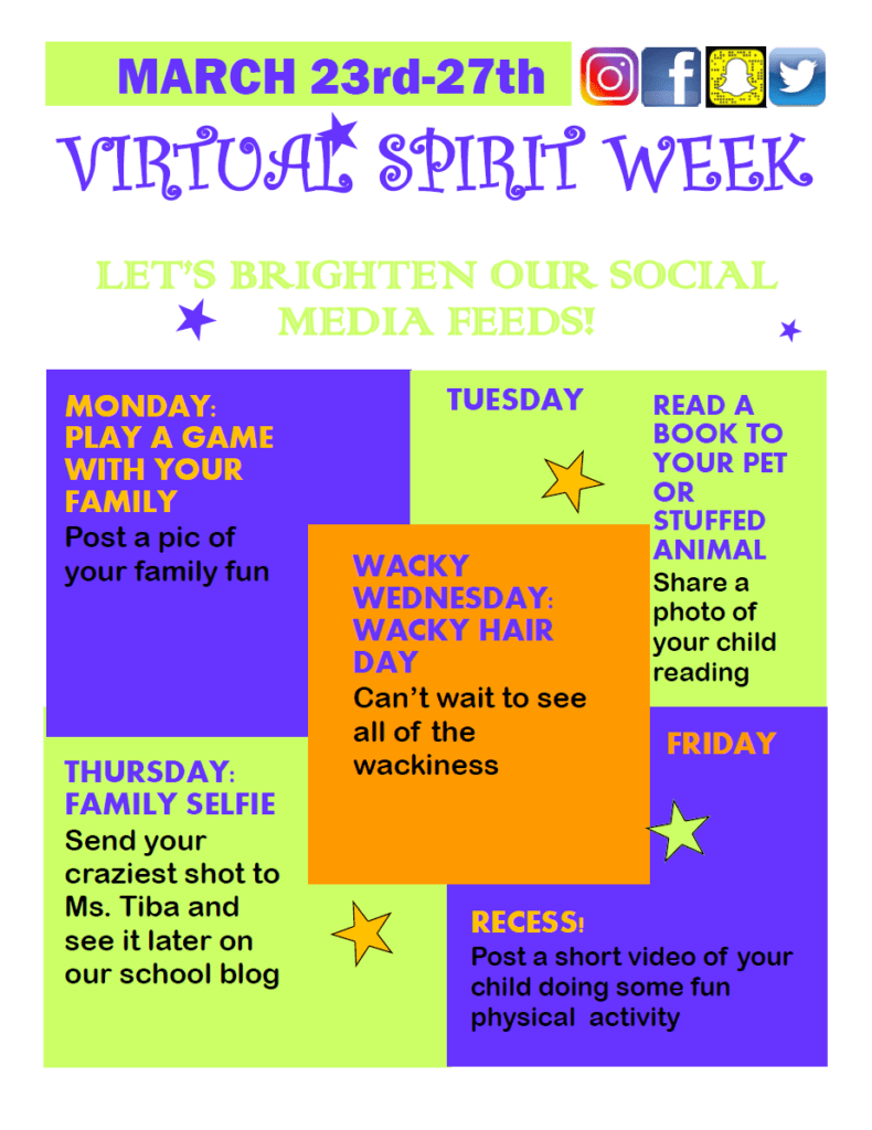 Virtual Spirit Week – Lindbergh Elementary School